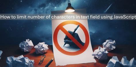 How To Limit Number Of Characters In Text Field Using Javascript