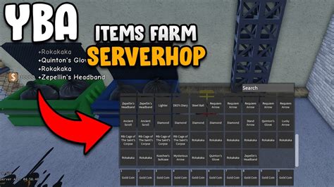 Roblox Your Bizarre Adventure Script Hack ITEMS FARM SERVERHOP YouTube