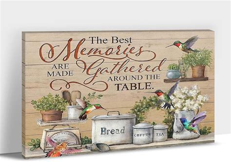 Guttaty Large Kitchen Canvas Wall Art Rustic Farmhouse Kitchen Scene Pictures For