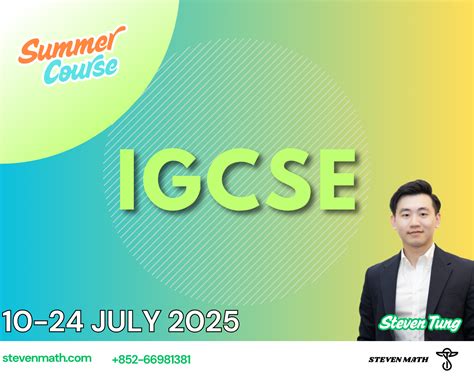 Summer Sprint Igcse Math Essentials Steven Math Courses