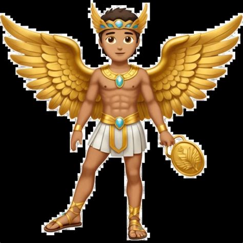Hermes Greek God Gold Wing Sandals Emoji Ai Emoji Generator