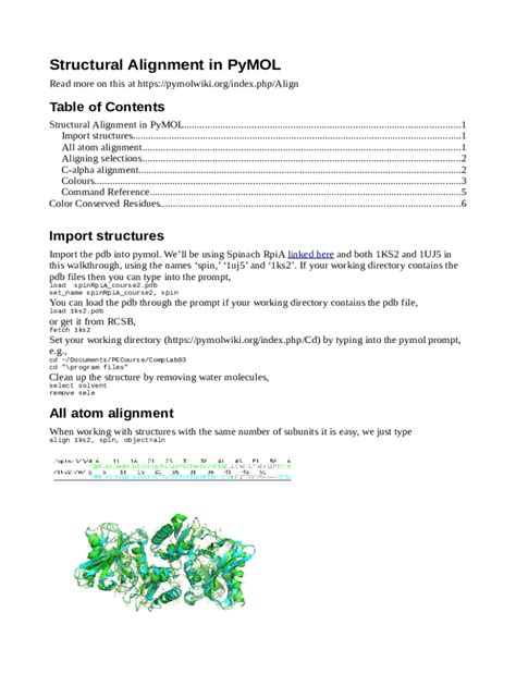 Fillable Online How To Align Two Structures In Pymol Part 1 Youtube