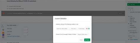 Create Custom Validation For Text Entry Forms Without Forcing Response