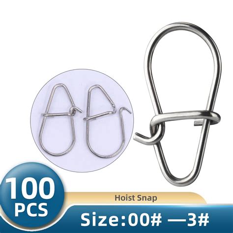 Tiannsii 조롱박 유형 스테인레스 스틸 후크 회전 솔리드 링 안전 스냅 빠른 클립 잠금 스냅 커넥터 낚시 태클 100 피스낚시 바늘 Aliexpress