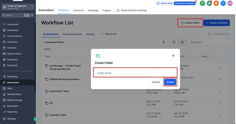 Workflows Nested Folders Highlevel Support Portal
