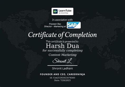 Harsh Dua On Linkedin Recently Completed Content Marketing Course From Learntube ️ ️