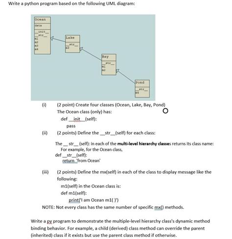Solved Write A Python Program Based On The Following Uml