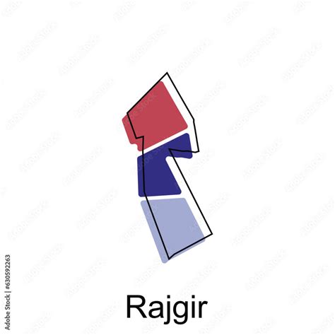 Rajgir City Of India Country Map Vector Illustration Design Template Vector With Outline