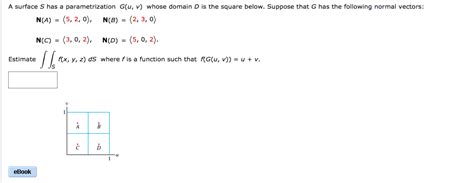 Solved A Surface S Has A Parametrization Gu V Whose