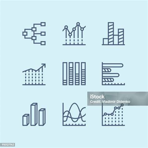 개요 데이터 분석 차트 웹 및 모바일 디자인에 대 한 다이어그램 벡터 간단한 아이콘 팩 5 0명에 대한 스톡 벡터 아트 및 기타 이미지 Istock