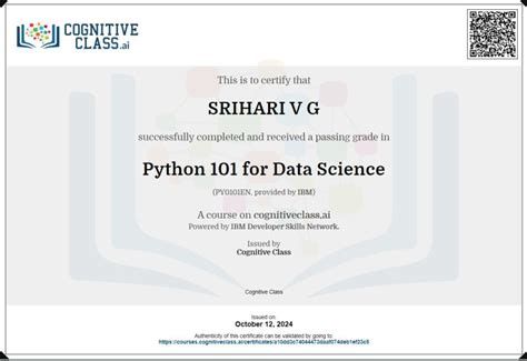 Ibm Cognitiveclass Python Datascience Learningjourney Achievement