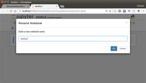 Jupyter Notebookを用いた開発環境（補足） — Pythontextbook 11 Documentation