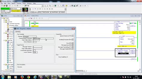 message msg instruction between two micro logix 1400 plc allen bradley youtube
