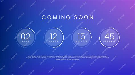 Premium Vector Coming Soon Countdown Timer For Website