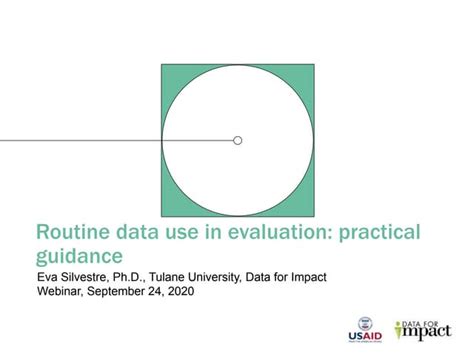 routine data use in evaluation practical guidance pptx infectious