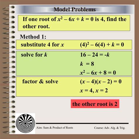 Ppt Aim How Can The Sum And The Product Of The Roots Help In Writing
