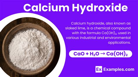 Calcium Hydroxide Ca Oh ₂ Definition Structure Preparation Properties Uses