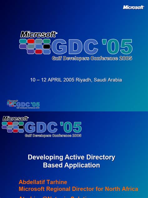 Developing Active Directory Based Application Pdf Web Application Microsoft Windows