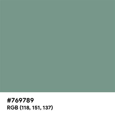 Bitter Clover Green Color Hex Code Is 769789