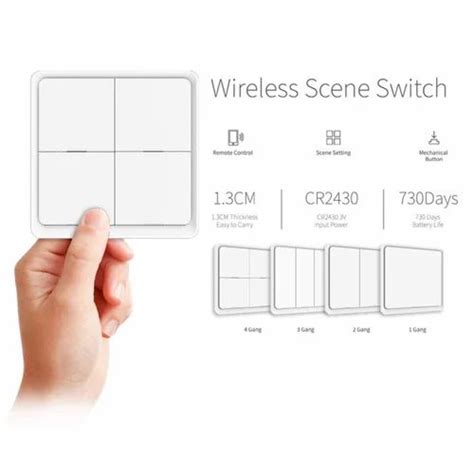4 gang zigbee wall switch silver frame optional at ₹ 3900 set