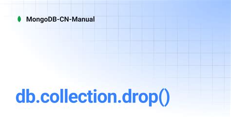 Llectiondrop Mongodb Cn Manual