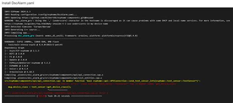problem with dsc alarm after update esphome esphome home assistant