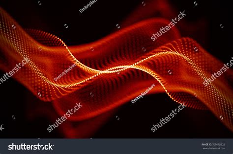 Abstract Red Geometrical Background Connection Structure Stock