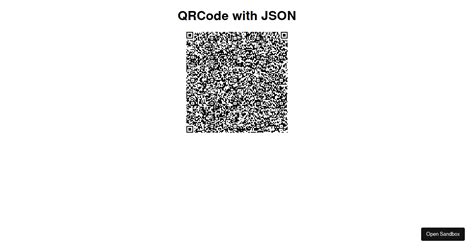 Generate QRCode With JSON Data Forked Codesandbox
