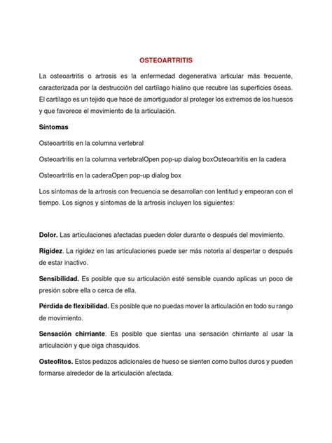 Osteoartritis Pdf Osteoartritis Articulación