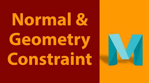 Normal Constraint And Geometry Constraint Maya Rigging Tutorial For