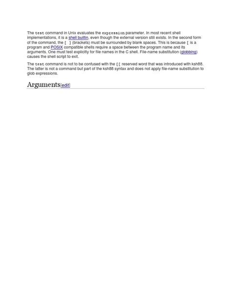 arguments shell builtin posix globbing pdf