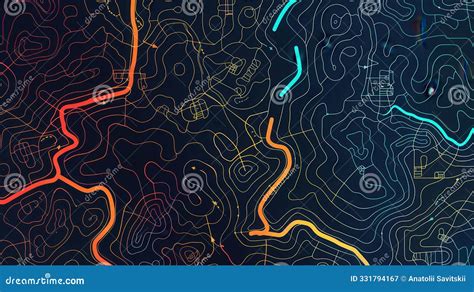 Dynamic Colorful Lines Crisscross A Map Representing Routes And Connectivity Essential For