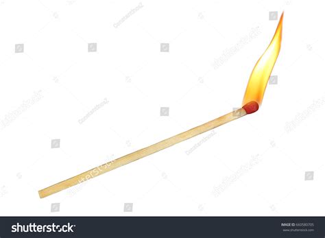 Lit Match Isolated On White Stock Photo Shutterstock