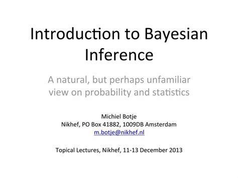 Pdf Introducontobayesian Inferenceh24bayestopical 1pdf