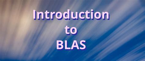 introduction to blas fedora magazine