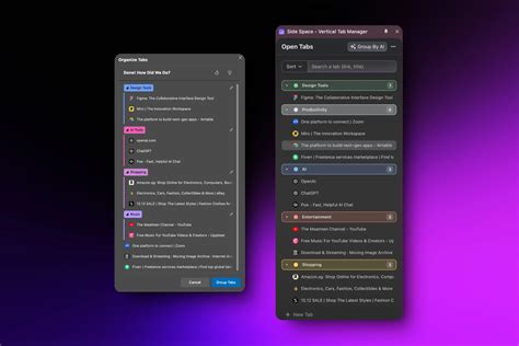 edge vertical tabs vs side space sidespace app