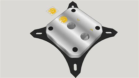 Bitspower Cpu Block Summit Ef Intel Brass Nickel Plated Version 3d Warehouse