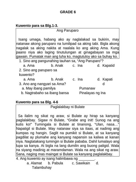 Grade 6 Filipino Pdf