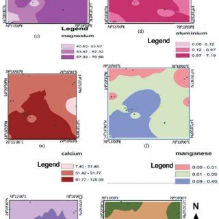 Spatial Variation Maps Showing Distribution Of Elements In The Study Area Download Scientific