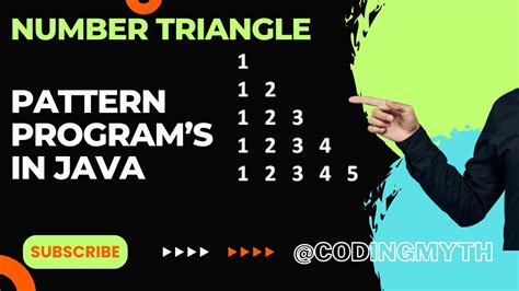 Number Pattern Program Logic In Java Triangle Pattern In Java Number Pattern In Java In