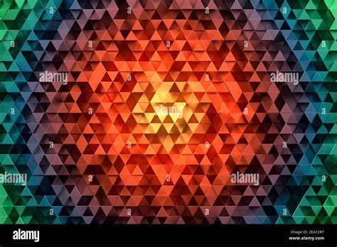 Abstract Geometric Pattern Or Background Made Of Chaotic Triangle Surface Polygons 3d Rendering