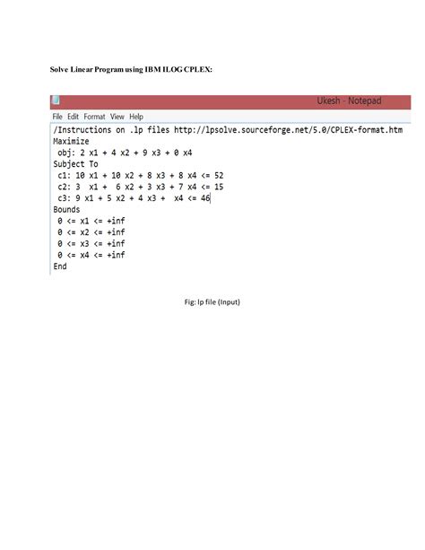 Linear Programming Project Docx