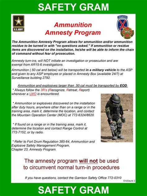 Fort Drum Safety Office Reminds Soldiers About Ammunition Amnesty