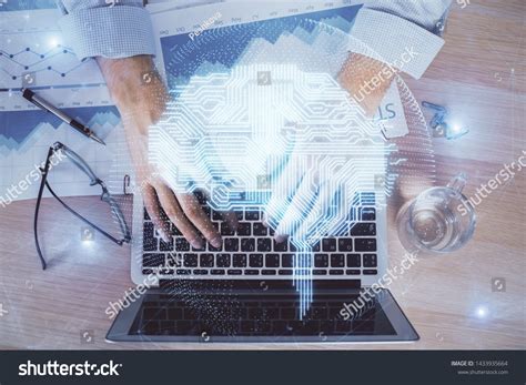 Man Typing On Keyboard Background Brain Stock Photo Shutterstock