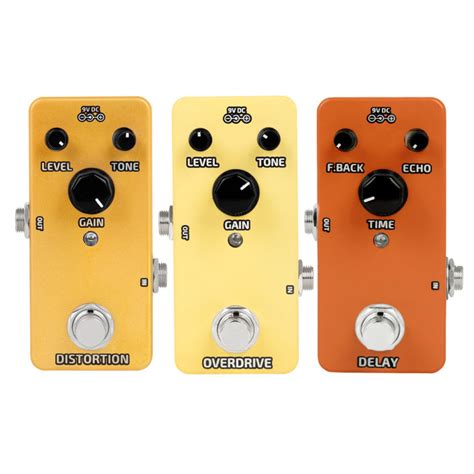 guitar pedal effect overdrive distortion delay effect pedal metal mini