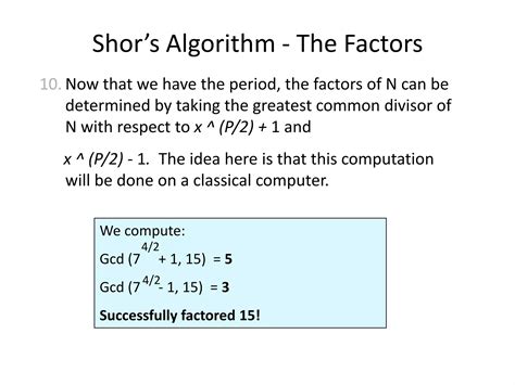 Shors Algorithm The Ppt Ppt