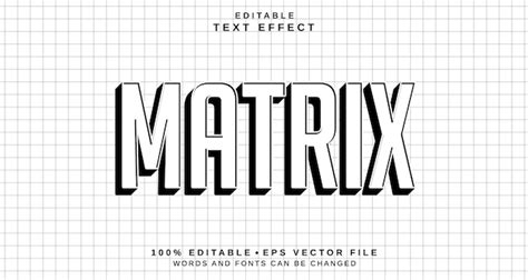 Premium Vector Editable Text Style Effect Matrix Text Style Theme