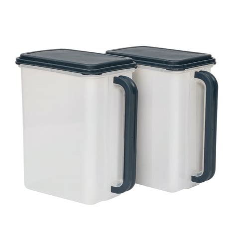 Mainstays Plastic Canister Set 2 Pack Holds Up To 46 Cups Clear With