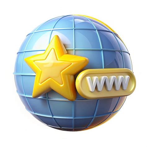 3d Realistic Cartoon Vector Star Globe Hyperlink Search Premium Ai Generated Image