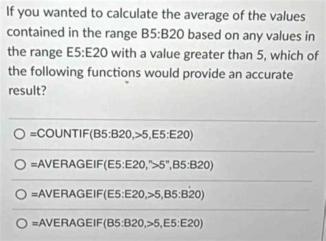 Solved If You Wanted To Calculate The Average Of The Values Contained